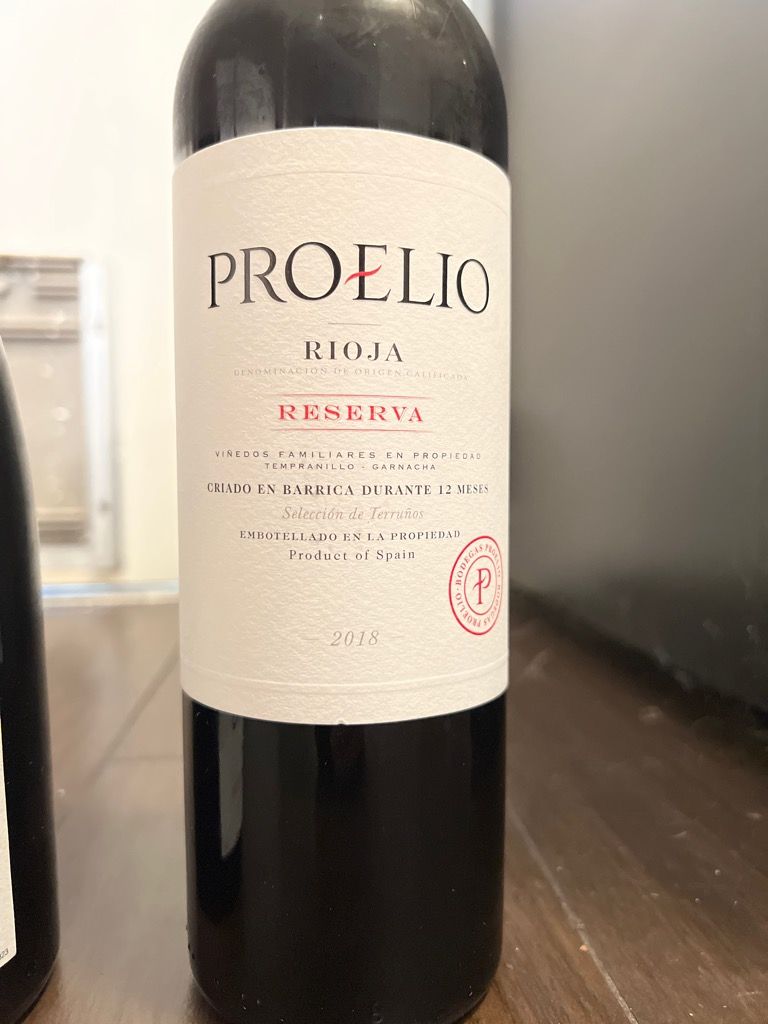2018 Proelio (Vinoteca Palacios) Rioja Crianza, Spain, La Rioja, Rioja ...
