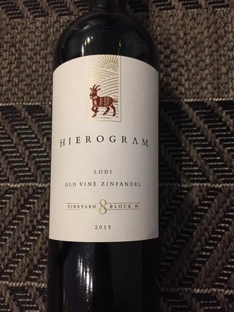 2015 Hierogram Wines Old Vine Zinfandel, USA, California, Central ...