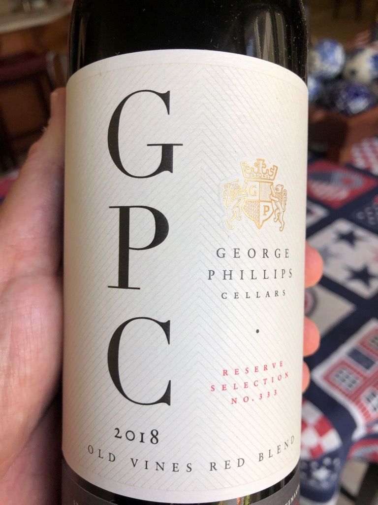 2018 George Phillips Cellars Old Vines Red Blend, USA, California, San ...