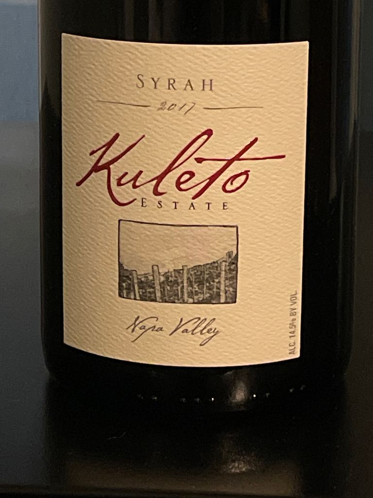 2019 Kuleto Estate Syrah, USA, California, Napa Valley - CellarTracker
