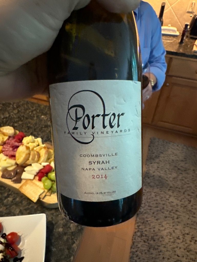 2015 Porter Family Vineyards Syrah, USA, California, Napa Valley ...