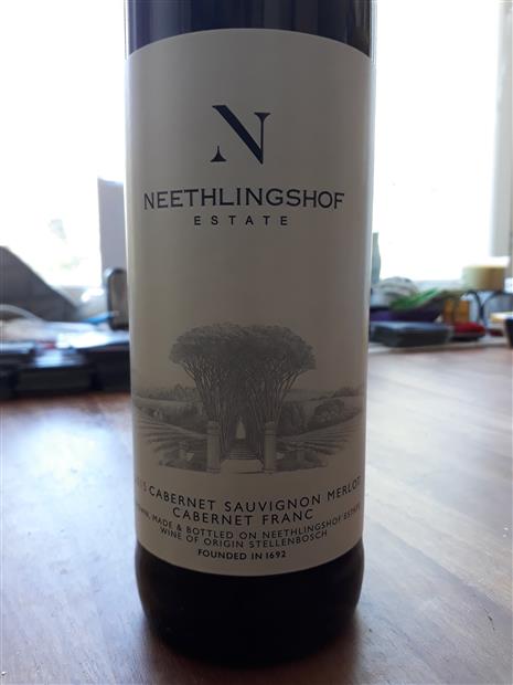 2015 Neethlingshof Estate Cabernet Sauvignon Merlot Cabernet Franc ...