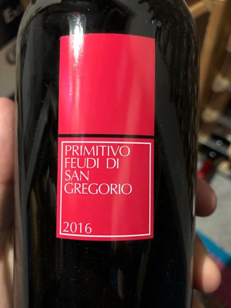 2016 Feudi di San Gregorio Primitivo di Manduria, Italy, Puglia ...