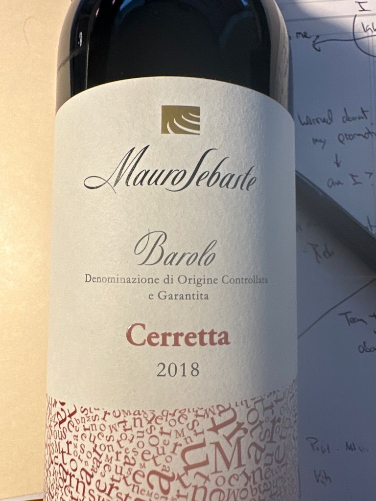 2019 Mauro Sebaste Barolo Cerretta, Italy, Piedmont, Langhe, Barolo ...