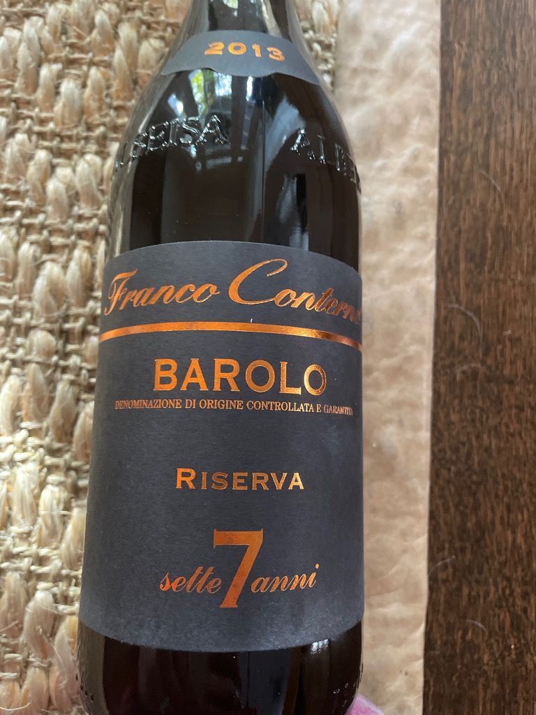 2013 Franco Conterno Barolo Riserva 7 Anni, Italy, Piedmont, Langhe ...