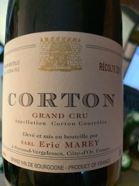 2015 Eric Marey Corton, France, Burgundy, Côte de Beaune, Corton Grand ...