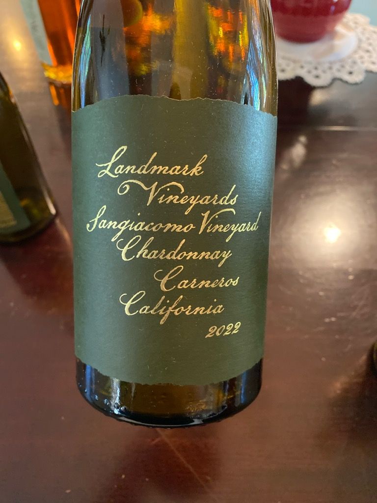 2022 Landmark Chardonnay Sangiacomo Vineyards, USA, California, Napa ...