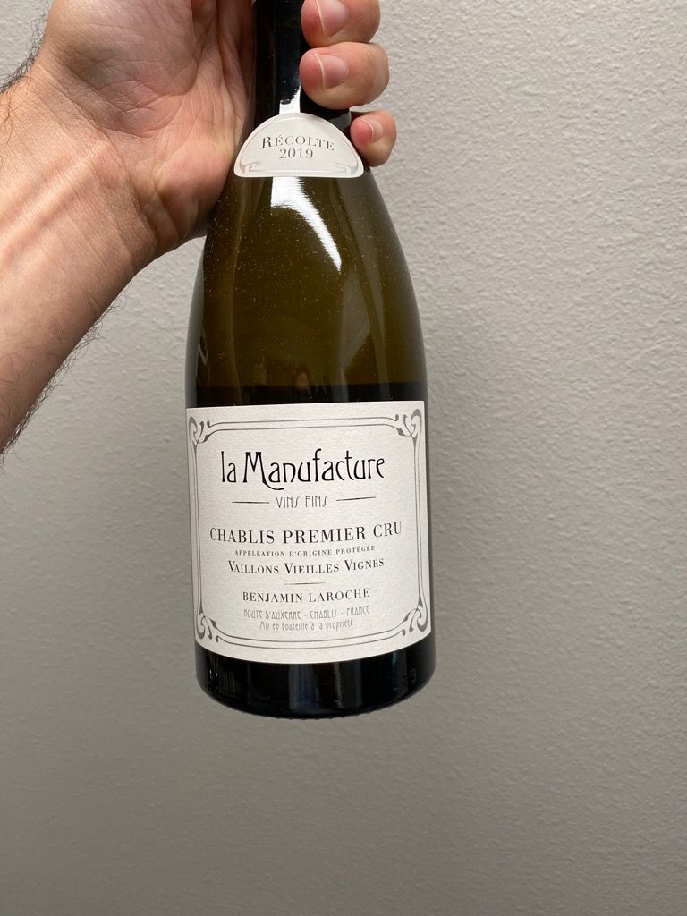 2019 Benjamin Laroche Chablis Vieilles Vignes La Manufacture, France ...