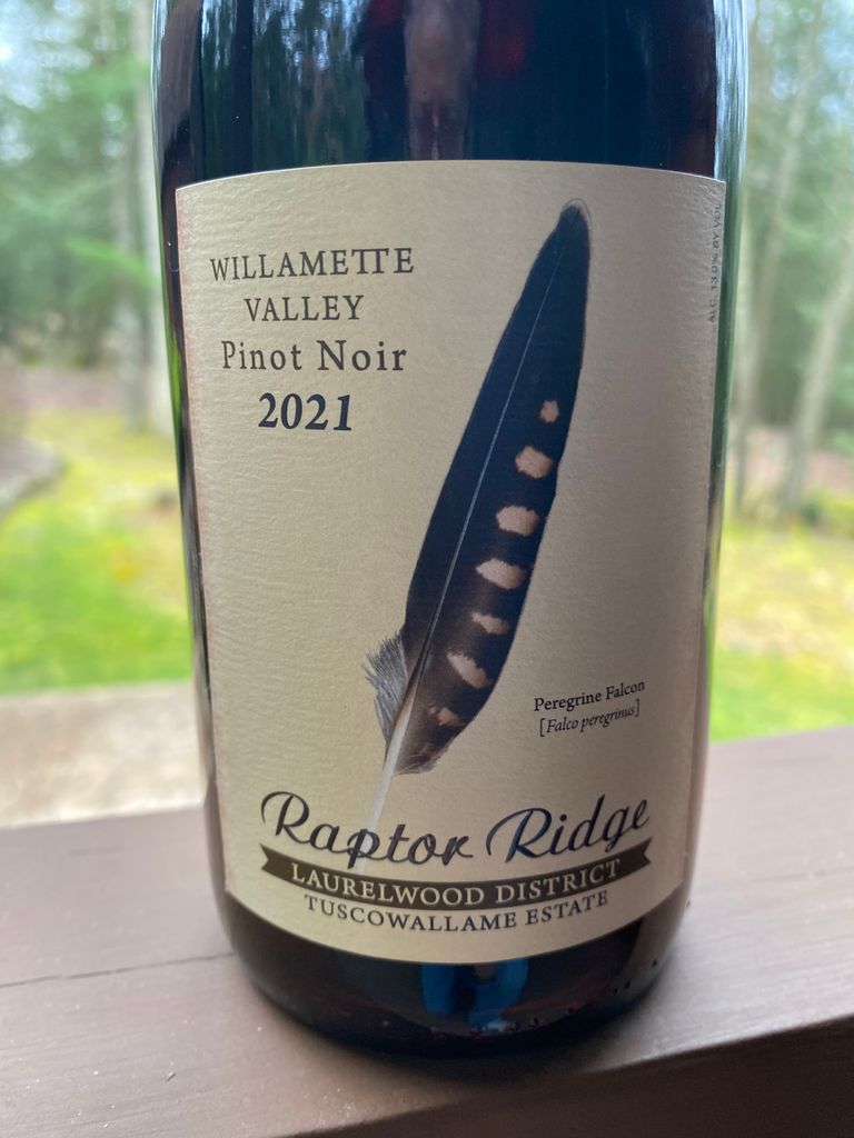 2019 Raptor Ridge Pinot Noir Tuscowallame Estate Laurelwood District ...