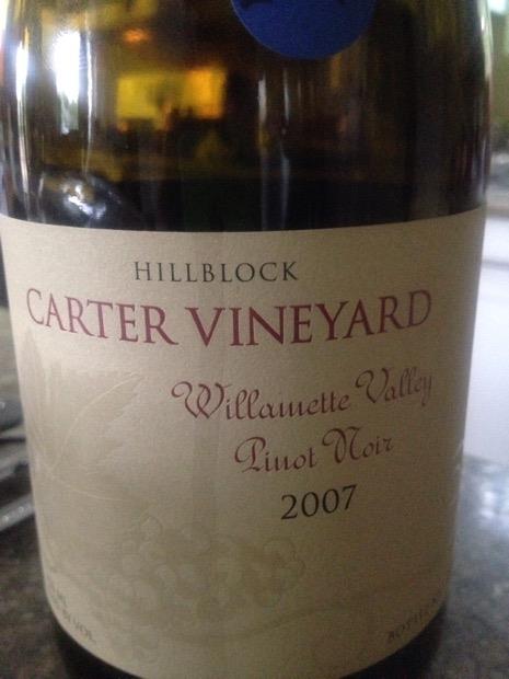 2007 Carter Vineyard Pinot Noir Hillblock Pommard, USA, Oregon ...