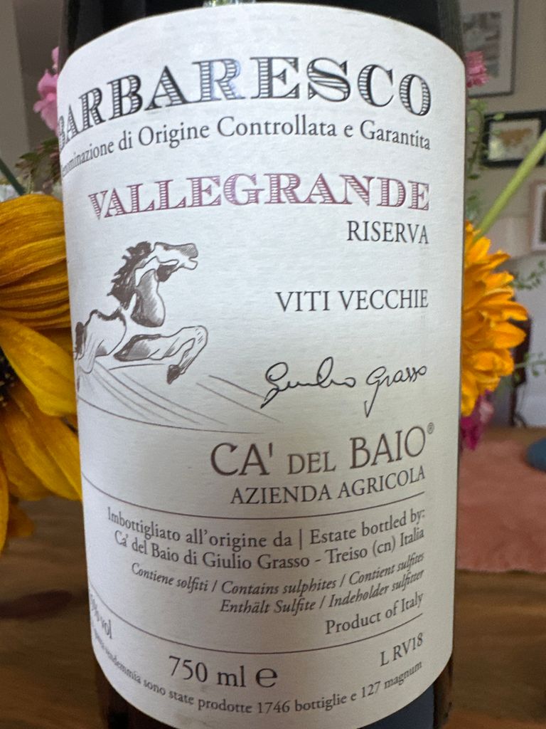 2019 Ca' del Baio Barbaresco Riserva - Viti Vecchie Vallegrande, Italy, Piedmont, Langhe ...