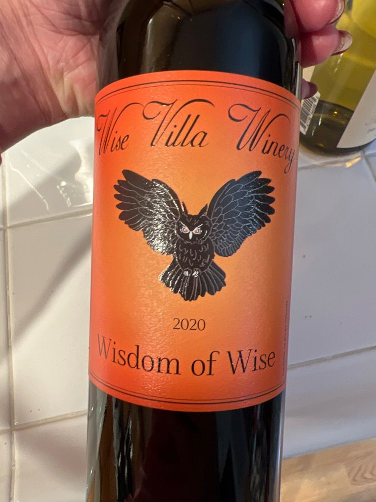 2018 Wise Villa Winery Wisdom of Wise, USA, California, Sierra ...