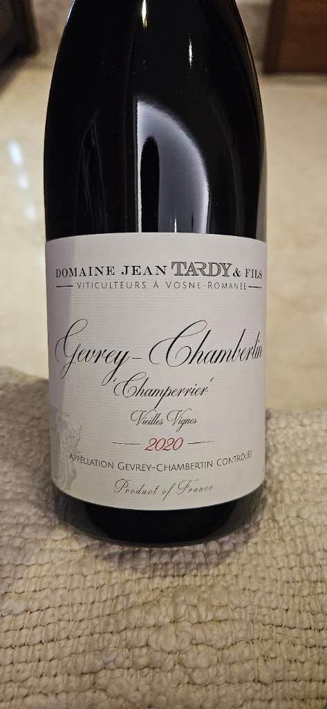 2023 Domaine Jean Tardy et Fils Gevrey-Chambertin Champerrier Vieilles ...