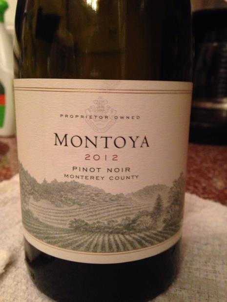 2012 Montoya Vineyards Pinot Noir, USA, California, Central Coast ...