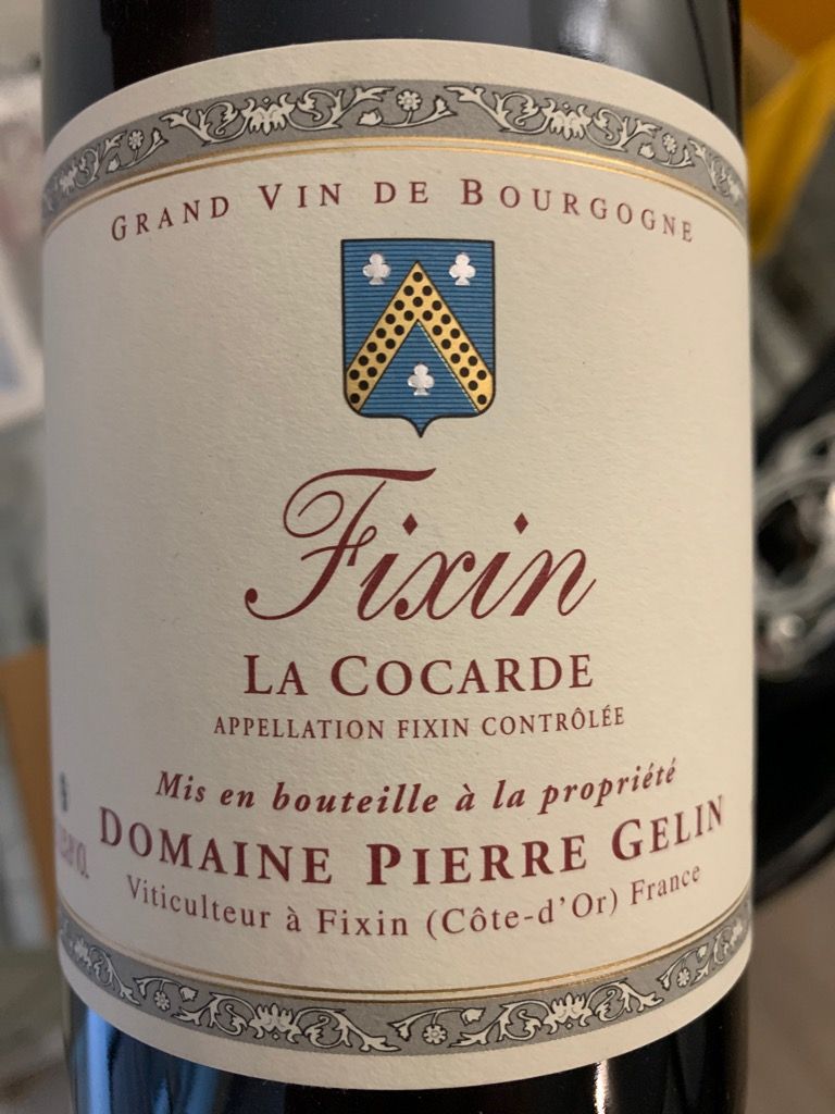 2011 Domaine Pierre Gelin Fixin La Cocarde, France, Burgundy, Côte de ...