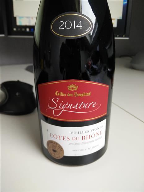 2012 Cellier des Dauphins Côtes du Rhône Signature, France, Rhône ...