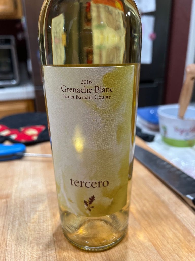 2016 Tercero Grenache Blanc, USA, California, Central Coast, Santa ...