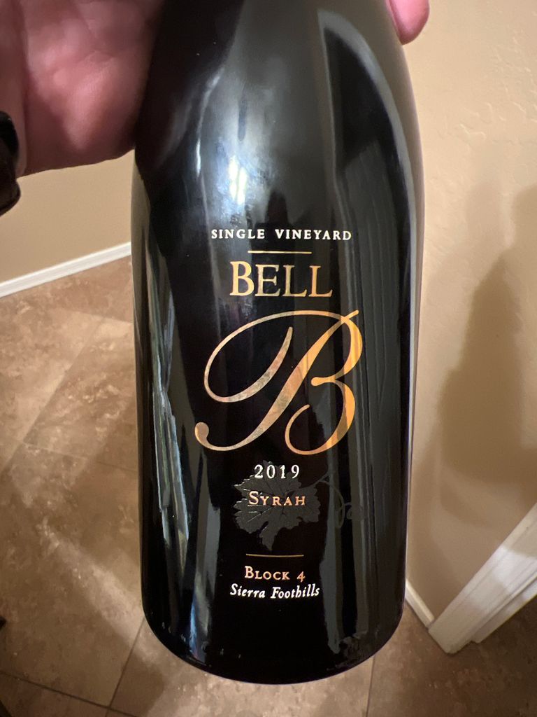 2019 Bell Wine Cellars Syrah Block 4, USA, California, Sierra Foothills ...