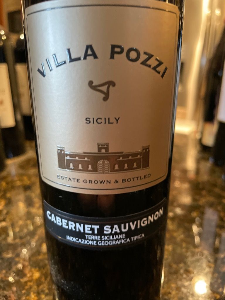 2018 Villa Pozzi Cabernet Sauvignon Sicilia, Italy, Sicily, Sicilia ...