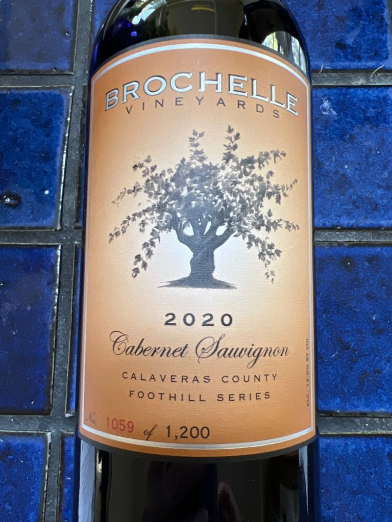 2020 Brochelle Vineyards Cabernet Sauvignon Foothill Series, USA ...