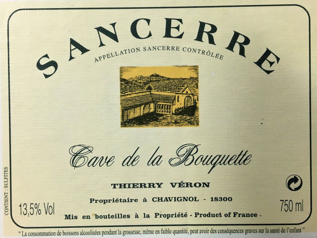 2022 Thierry Veron Sancerre Cave de la Bouquette, France, Loire Valley ...