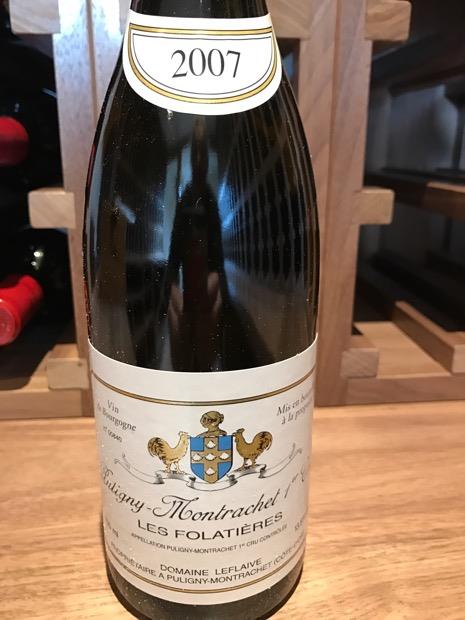2007 Domaine Leflaive Puligny-Montrachet 1er Cru Les Folatières, France ...