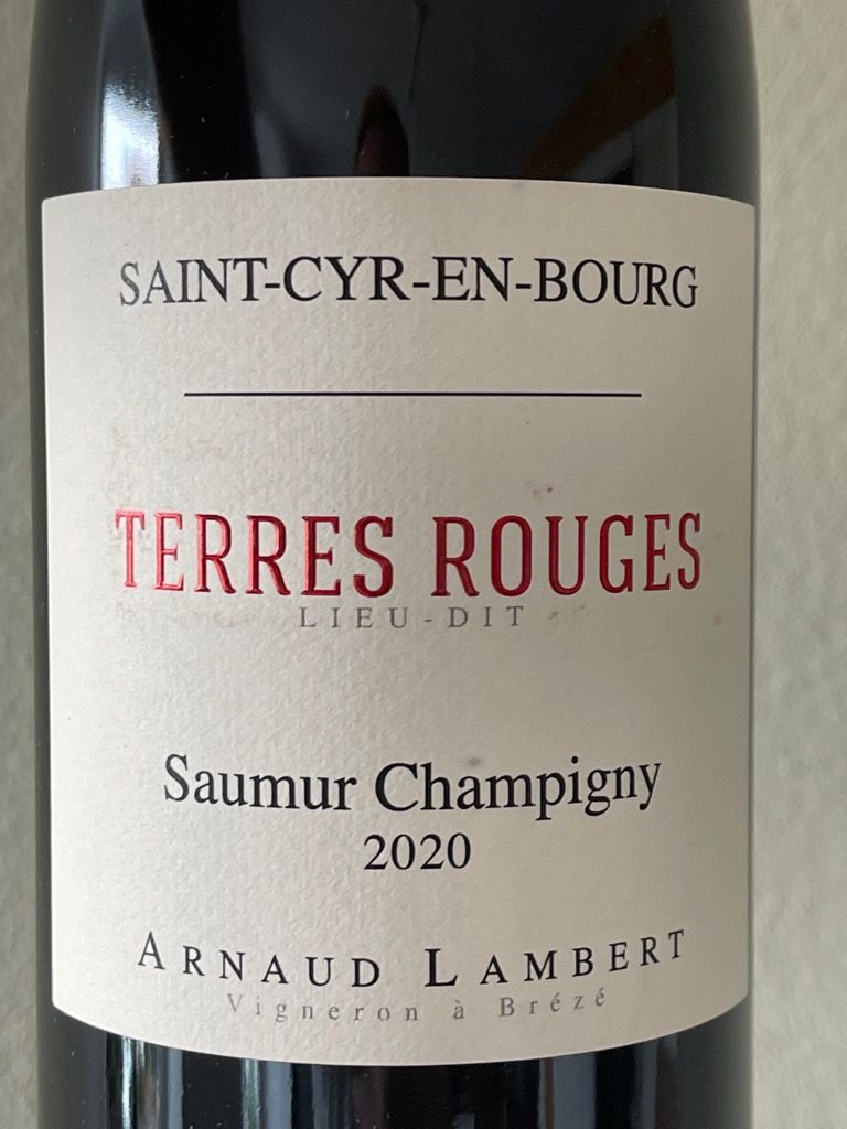 2021 Arnaud Lambert Saumur-Champigny Terres Rouges, France, Loire ...