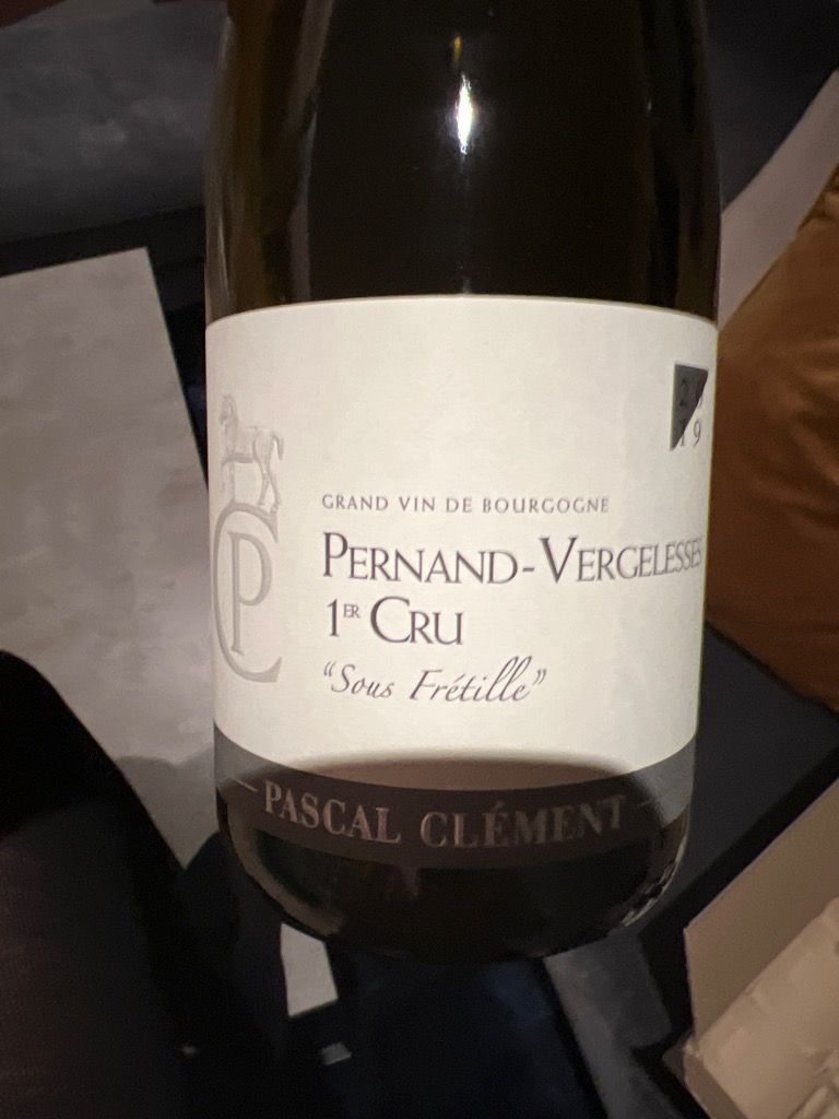 2019 Pascal Clément Pernand-Vergelesses 1er Cru Sous Fretille, France ...