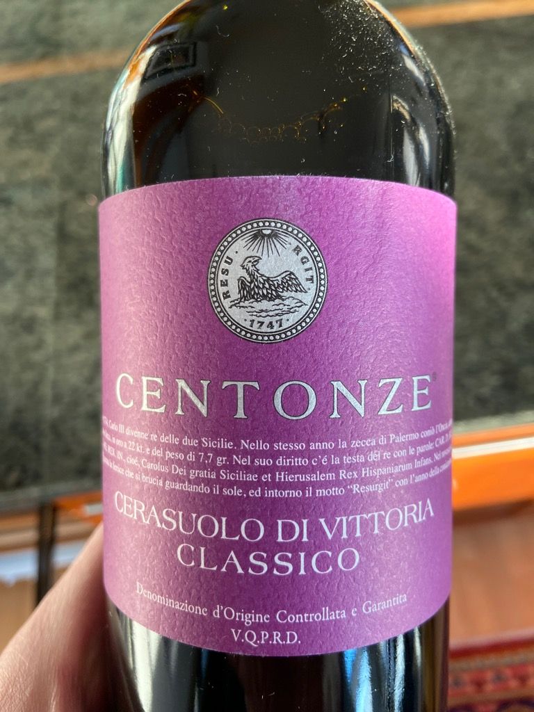 2018 Centonze Cerasuolo di Vittoria, Italy, Sicily, Cerasuolo di ...