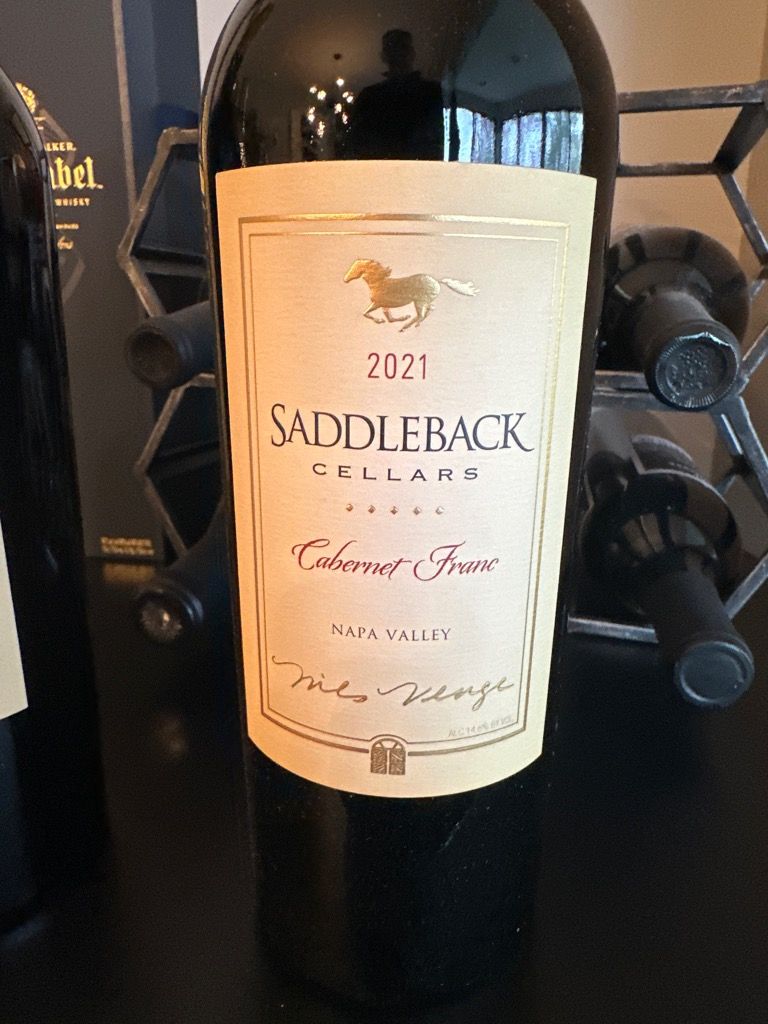 2021 Saddleback Cellars Cabernet Franc, USA, California, Napa / Sonoma, Carneros - CellarTracker