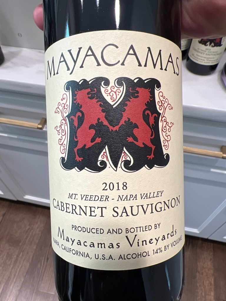 2018 Mayacamas Vineyards Cabernet Sauvignon Kosher, USA, California ...