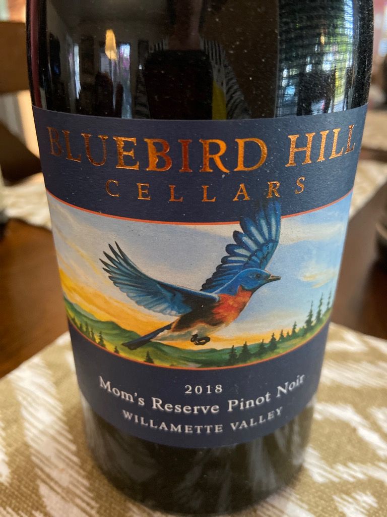 2019 Bluebird Hill Cellars Pinot Noir Mom's Reserve, USA, Oregon ...