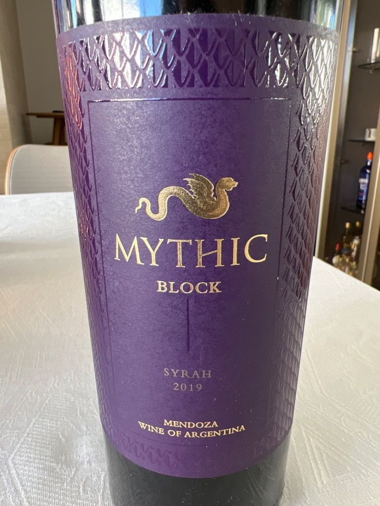 2020 Mythic Syrah Block, Argentina, Mendoza - CellarTracker