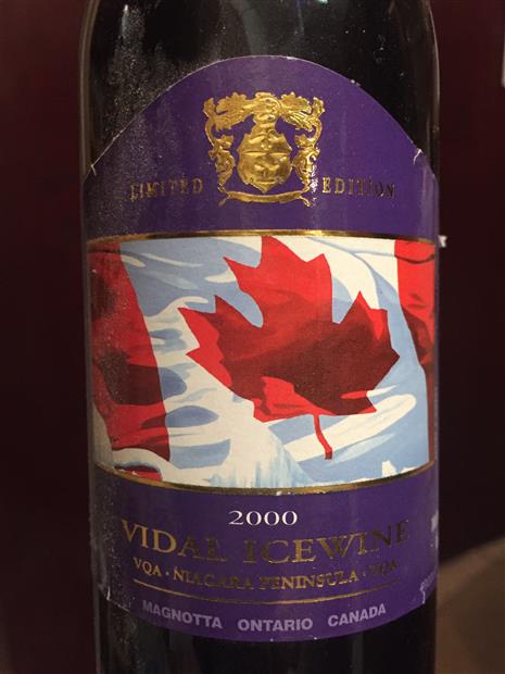 2000 Magnotta Vidal Icewine Limited Edition Niagara Peninsula VQA ...