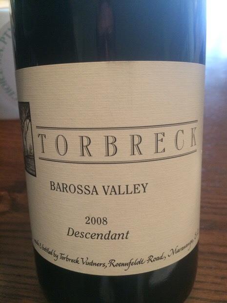 2008 Torbreck Descendant, Australia, South Australia, Barossa, Barossa ...