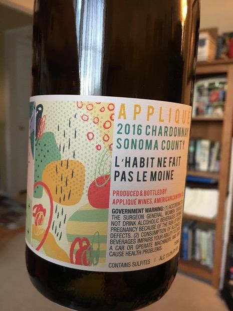 2016 Hidden Ridge Chardonnay Appliqué, USA, California, Sonoma County ...
