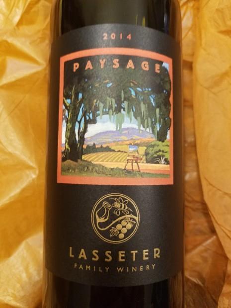 2014 Lasseter Family Winery Paysage, USA, California, Sonoma County ...
