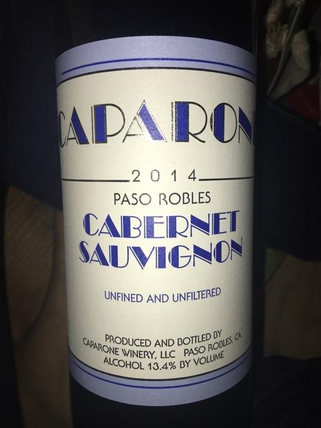 2014 Caparone Cabernet Sauvignon, USA, California, Central Coast, Paso ...