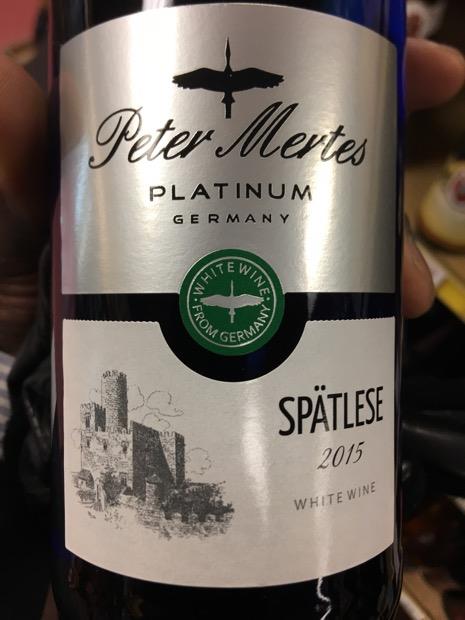 2017 Peter Mertes Riesling Platinum Spätlese Late Harvest, Germany ...
