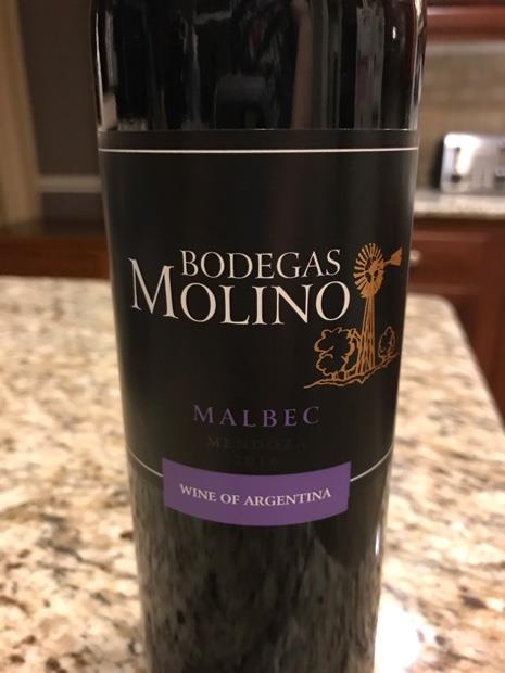 2016 Bodegas Molino Malbec, Argentina, Mendoza - CellarTracker