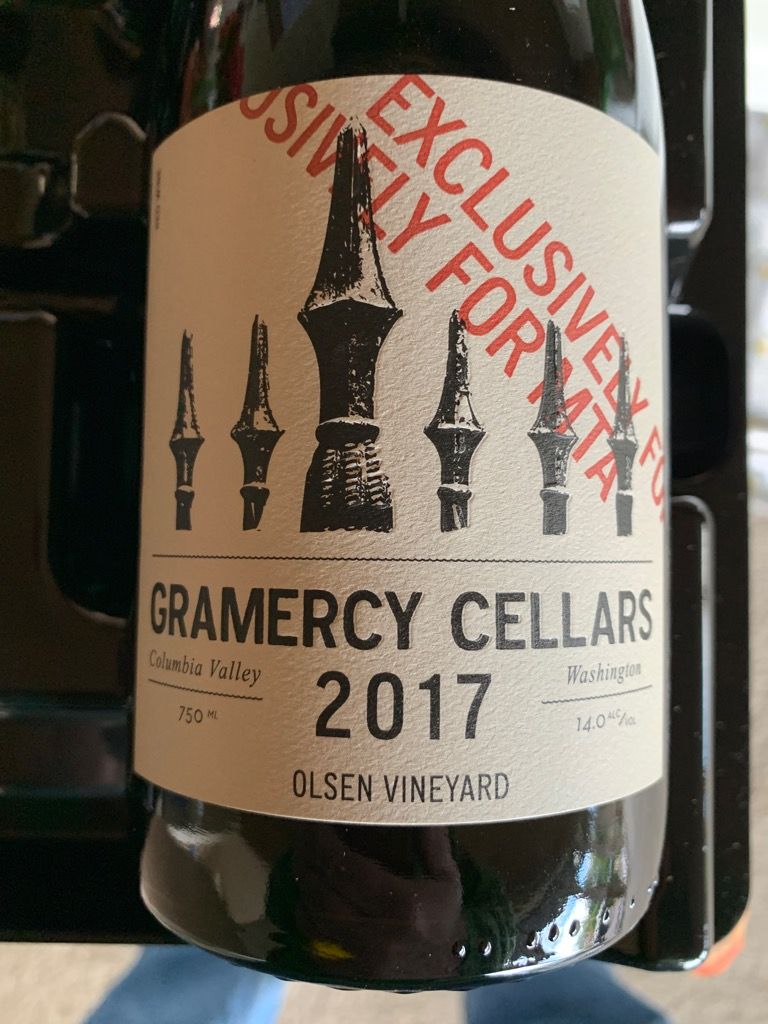 2017 Gramercy Cellars MTA Olsen Vineyard, USA, Washington, Columbia ...