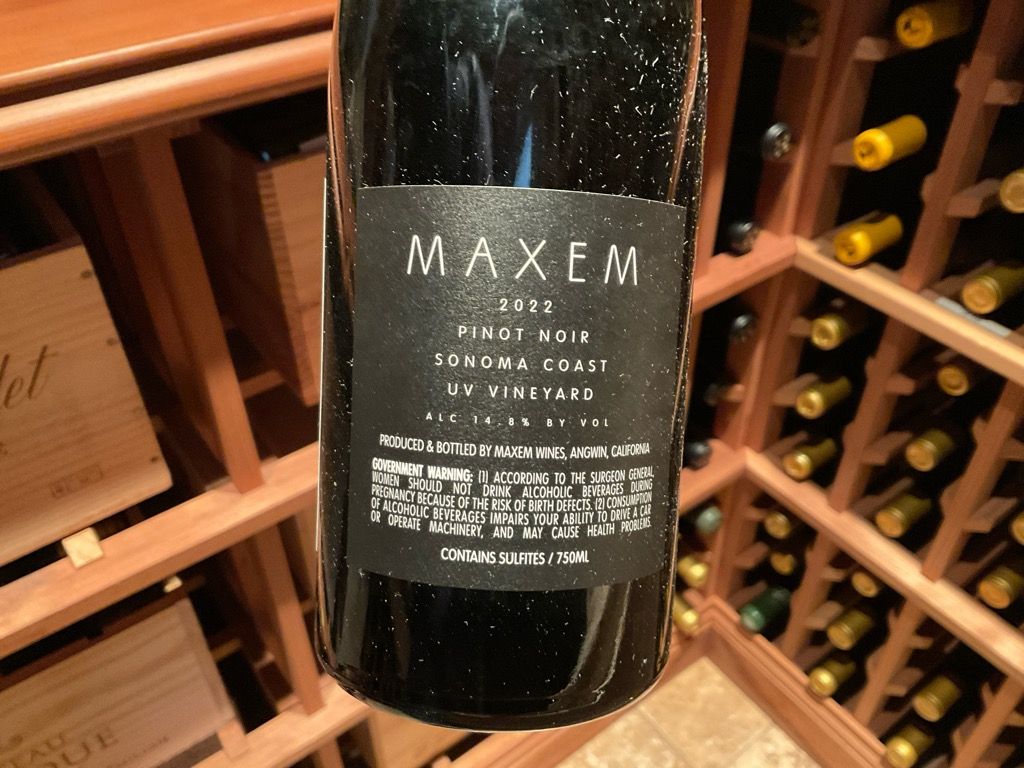 2022 Maxem Pinot Noir UV Vineyard, USA, California, Sonoma County ...