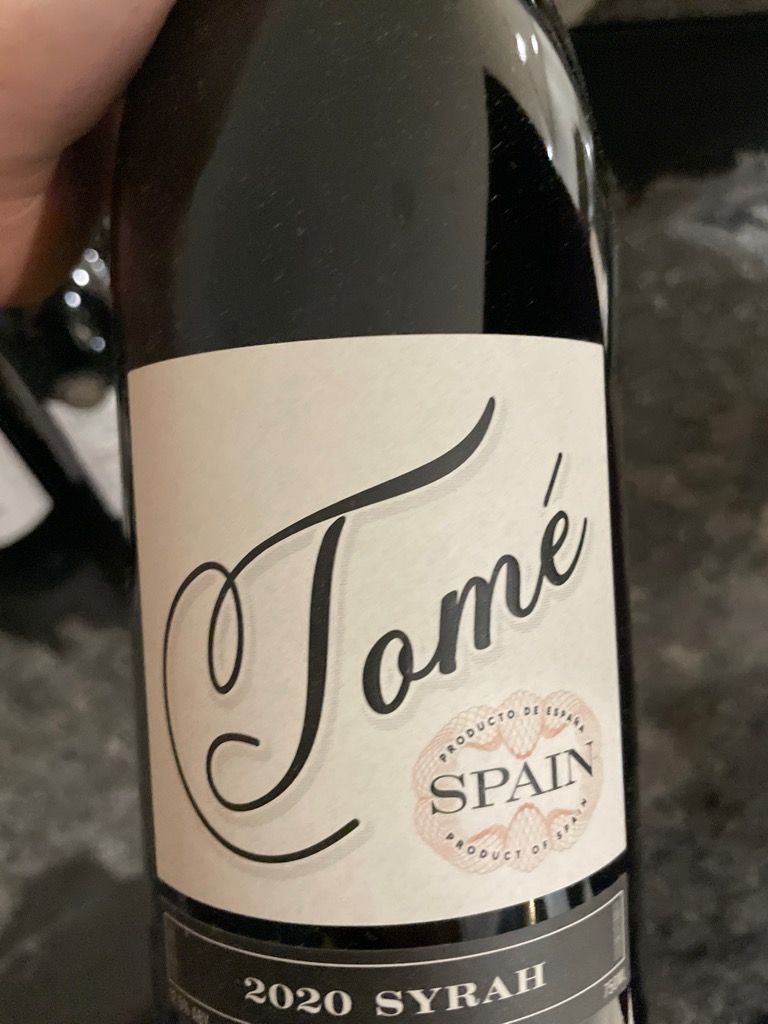2020 Tomé Syrah, Spain - CellarTracker