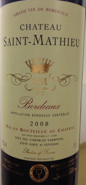 2009 Château Saint-Mathieu, France, Bordeaux - CellarTracker