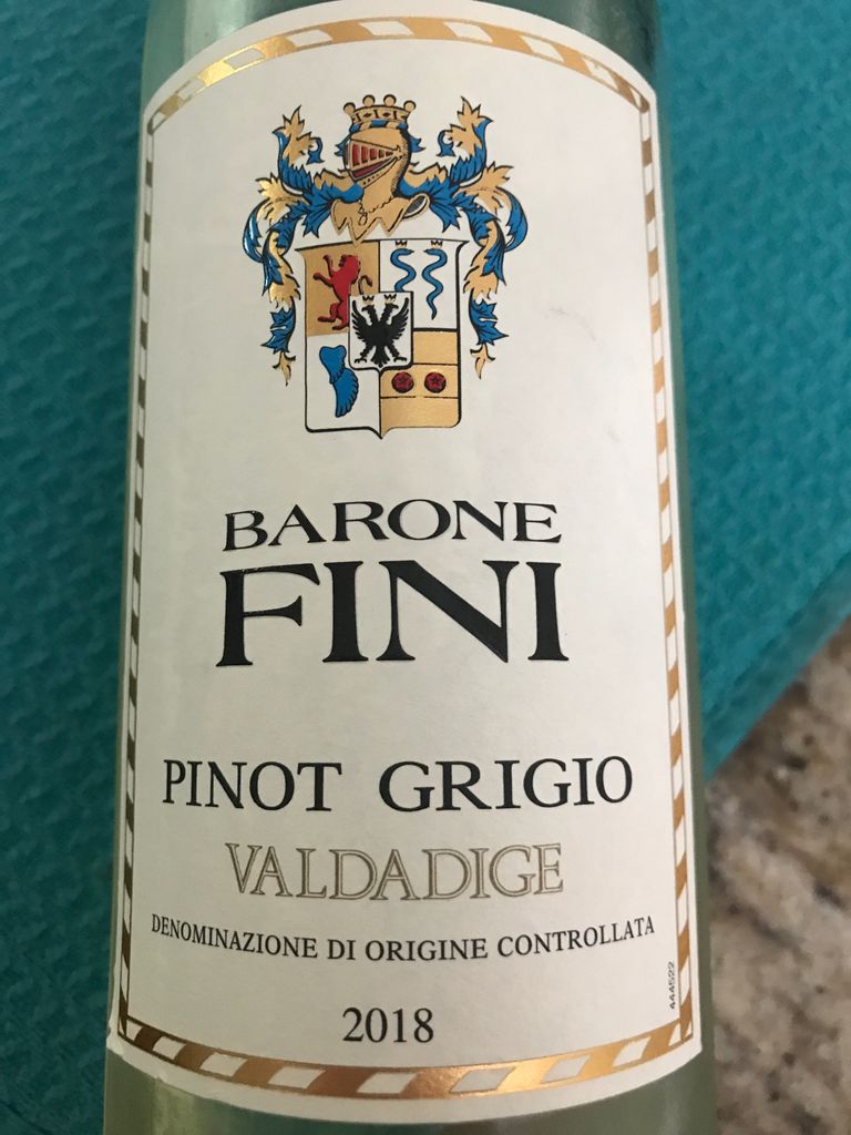 2018 Barone Fini Pinot Grigio, Italy, Trentino-Alto Adige, Trentino ...