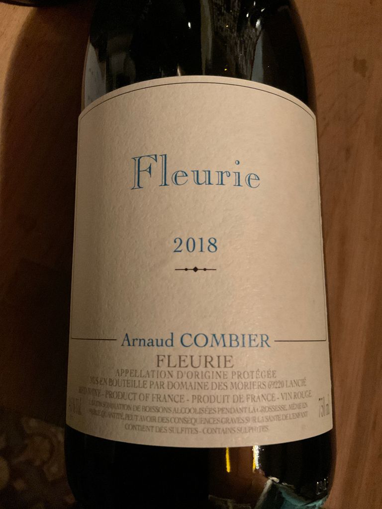 2018 Arnaud Combier Fleurie, France, Burgundy, Beaujolais, Fleurie ...
