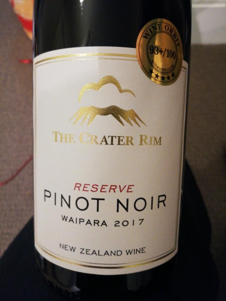 2019 The Crater Rim Pinot Noir Reserve, New Zealand, South Island ...