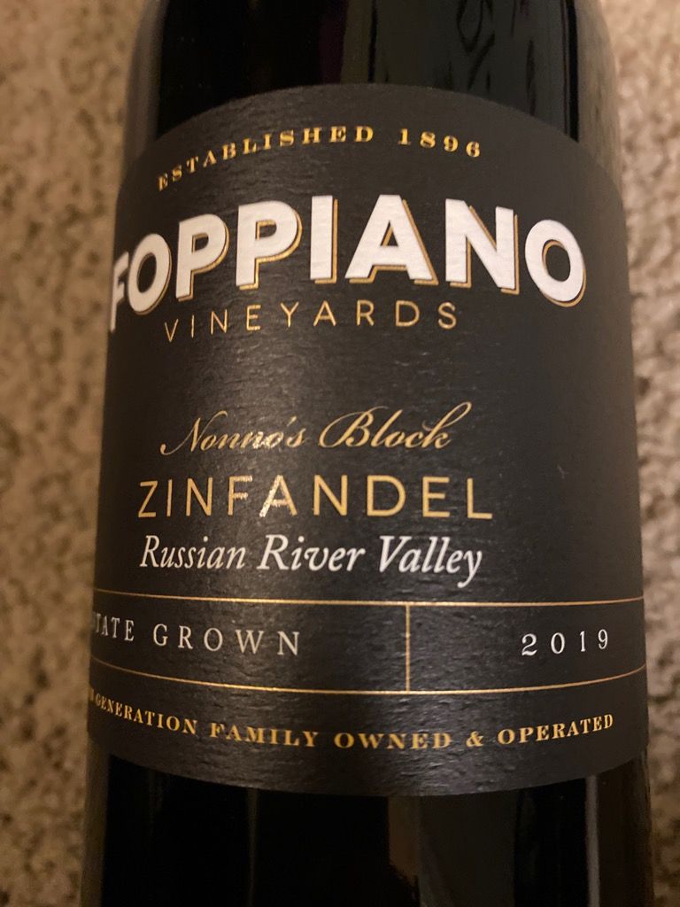 2021 Foppiano Zinfandel, USA, California, Sonoma County, Russian River ...