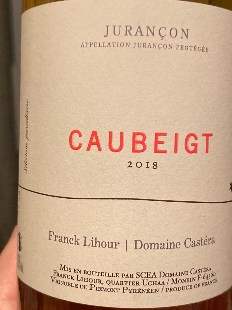 2021 Domaine Castera Jurançon Caubeigt, France, Southwest France ...