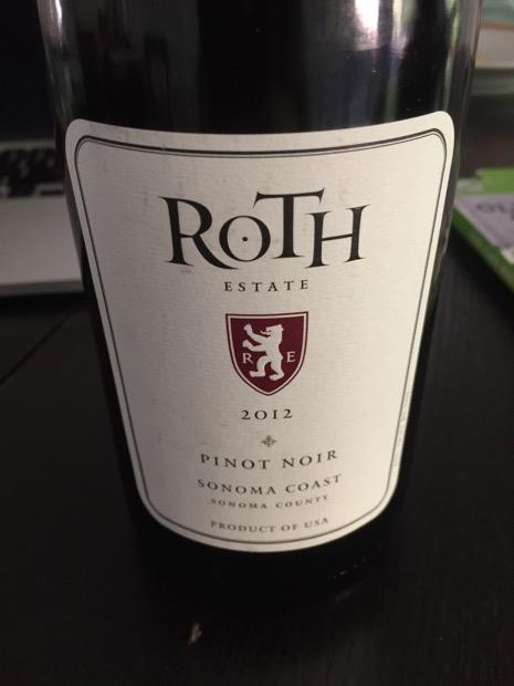 2012 Roth Estate Pinot Noir, USA, California, Sonoma County, Sonoma ...